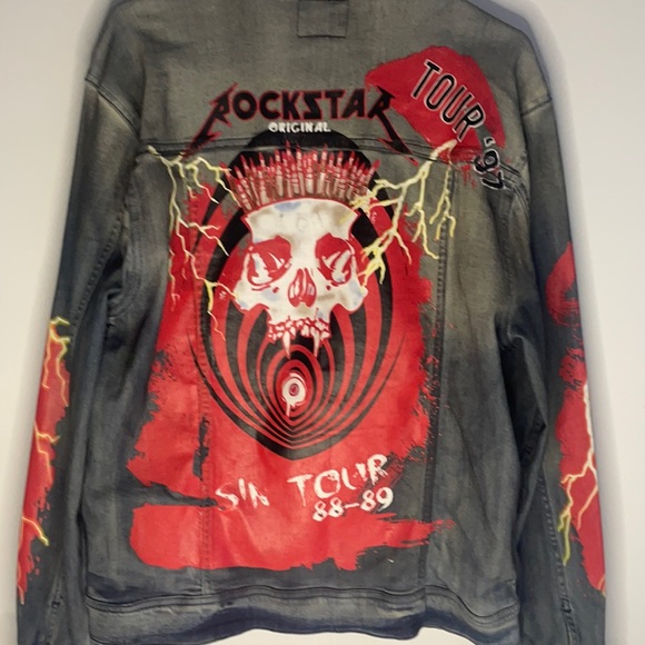rockstar orginal | Jackets & Coats | Mens Rockstar Xl Jean Jacket ...